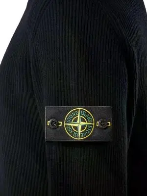 Stone Island Ribbed-knit Zip-up Cardigan