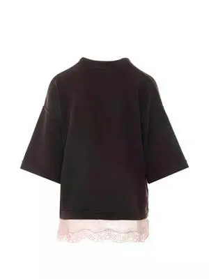 Pinko Lace-trim Layered-effect T-shirt