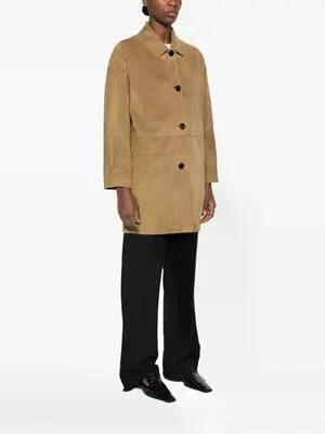 THE ROW Damir Suede Button-up Coat