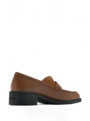 COACH Logo-plaque Leather Loafers