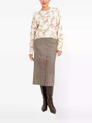 TWINSET Floral-print Sequin-embellished Sweater
