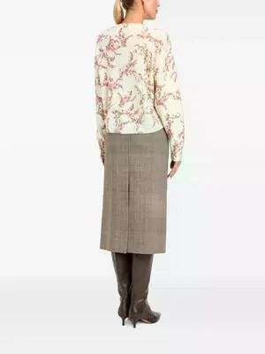 TWINSET Floral-print Sequin-embellished Sweater