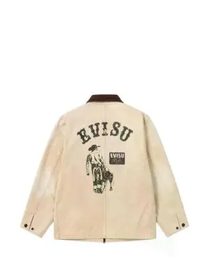 EVISU Logo-print Canvas Coat