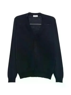 John Smedley Bradrick V-neck Cardigan - Blue