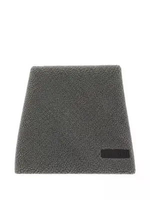Miu Miu Teddy Texture Logo Patch Mini Skirt