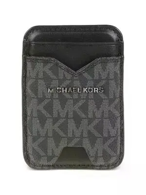 Michael Kors Logo-monogram Card Holder - Black