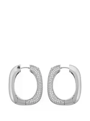 Michael Kors Pavé Square Hoop Earrings - Silver