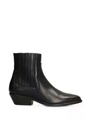 JULIE DEE Panelled Leather Boots