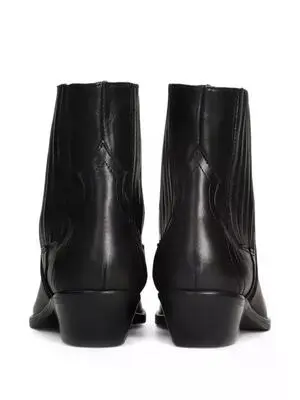 JULIE DEE Panelled Leather Boots