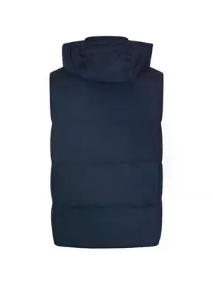 Eleventy Hooded Padded Gilet - Blue