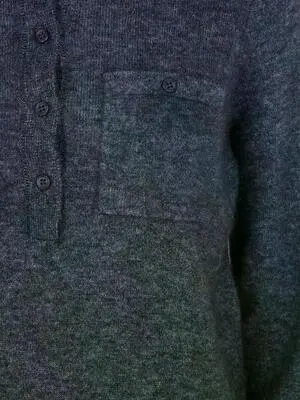 JCSOPHIE Wool Knitted Polo Sweater With Chest Pockets