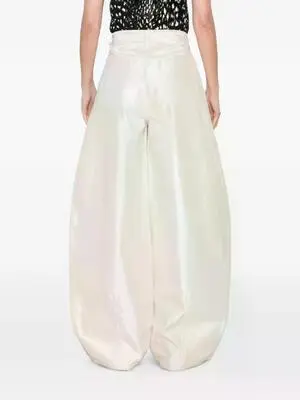 Jacquemus De Nîmes Ovalo Metallic-finish Wide-leg Jeans - Neutrals