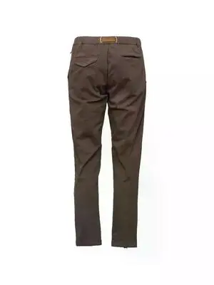 WHITE SAND Belted Gabardine Trousers