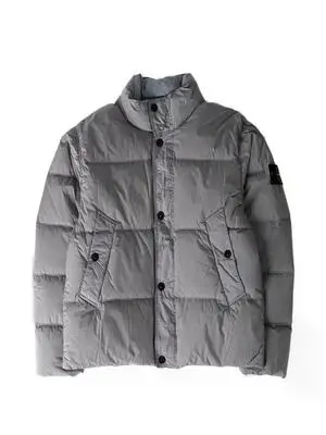 Stone Island Crinkle Reps Ny Padded Jacket - Grey