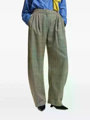 Essentiel Antwerp Checked Barrel-leg Trousers