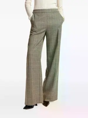 Essentiel Antwerp Checked Wide-leg Trousers