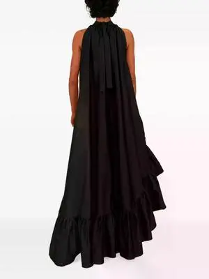 Azeeza Lucas Duppioni Ruffled Maxi Gown
