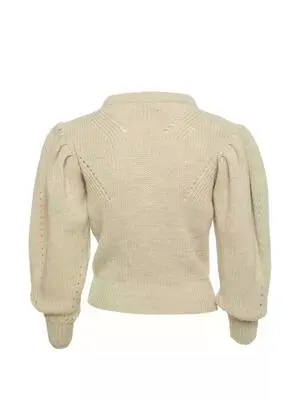ISABEL MARANT VINTAGE Pointelle Puff-sleeve Sweater