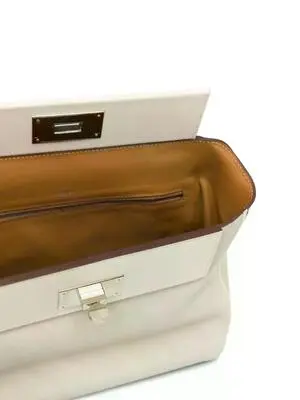 Hermès 24/24 Handbag In Togo And Swift Leather With Palladium Hardware