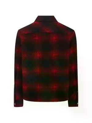 Moncler Checked Logo Patch Shirt Jacket