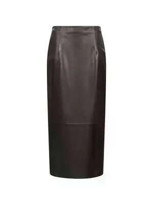 Loulou De Saison Leather Pencil Maxi Skirt