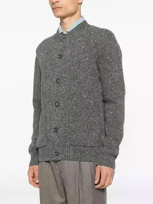 Eleventy Marl-knit Button-up Cardigan