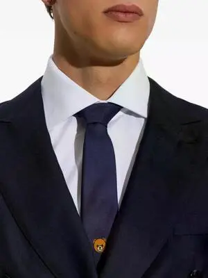 Moschino Teddy Bear Silk Neck Tie - Blue