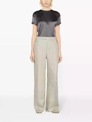 Brunello Cucinelli High-waist Tailored Linen Trousers