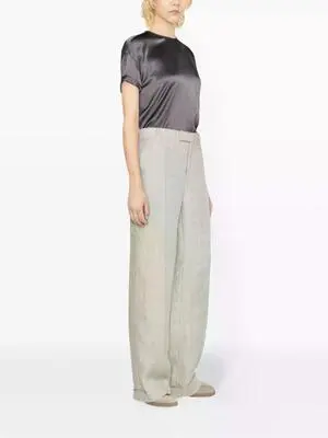 Brunello Cucinelli High-waist Tailored Linen Trousers