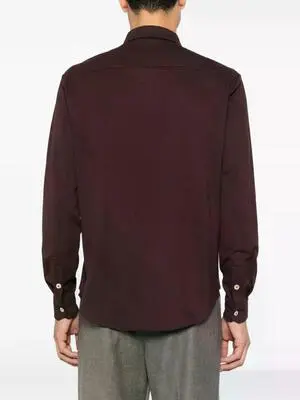 Eleventy Pique-knit Long-sleeve Shirt