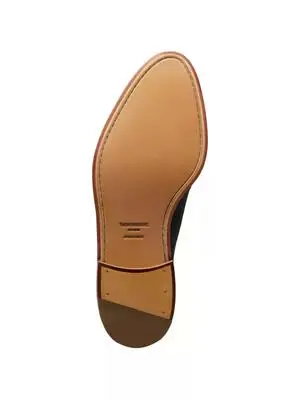 Thom Browne Suede Varsity Penny Loafers With Leather Soles