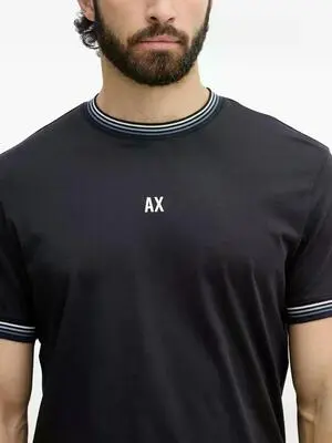 Armani Exchange Logo-detail Striped-trim T-shirt