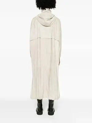 Brunello Cucinelli Hooded Suede Trench Coat
