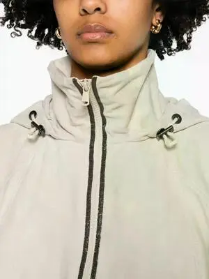 Brunello Cucinelli Hooded Suede Trench Coat