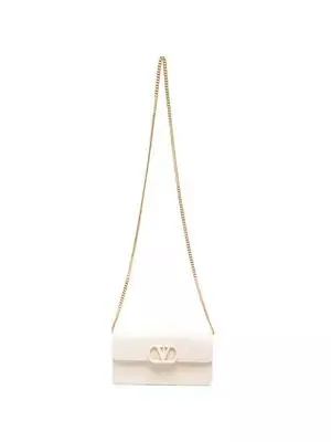 Valentino Garavani Vlogo Signature Chain Wallet - Neutrals