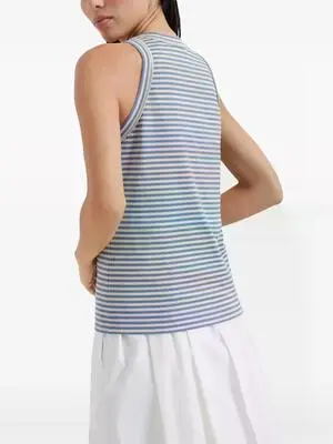 Brunello Cucinelli Striped Cotton Tank Top