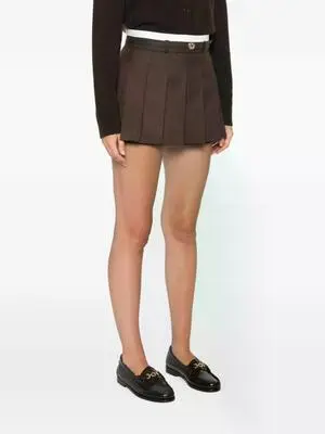Maje Pleated Belted Shorts