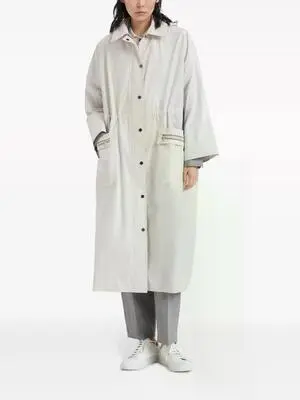 Brunello Cucinelli Hooded Long-length Single-breasted Coat