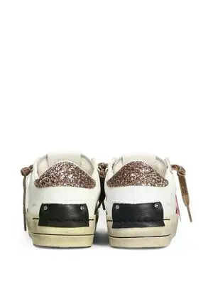 CRIME LONDON Sk8 Deluxe Glitter-panel Sneakers
