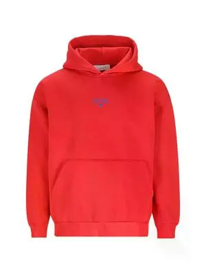 Giada Benincasa Embroidered Logo Hoodie - Red