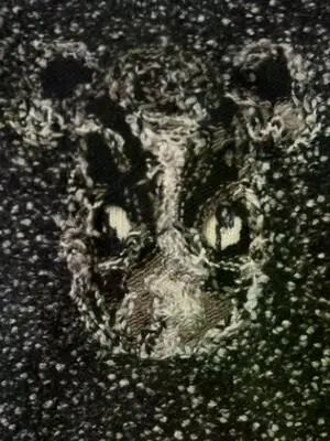 DOUBLET Acting Gas Mask Distressed Knit Sweater