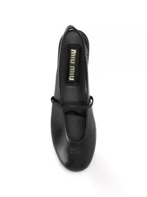 Miu Miu Leather Slingback Ballerinas