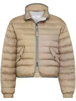 Brunello Cucinelli Stand-up Collar Quilted Puffer Jacket