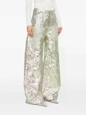 MARQUES' ALMEIDA Crystal-embellished Wide-leg Trousers