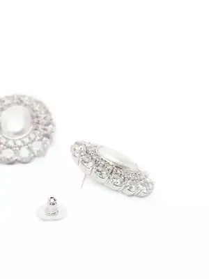 SELF-PORTRAIT Pearl And Crystal Earrings