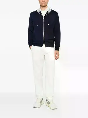 Eleventy Drawstring Hoodie - Blue