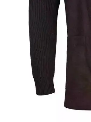 Eleventy Layered-style Rib-knit Jacket