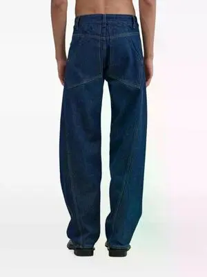 Eckhaus Latta Bend Twisted-seam Jeans