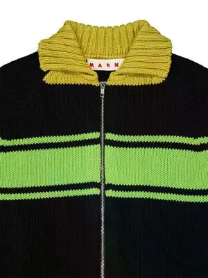 Marni Striped Zip-up Cardigan