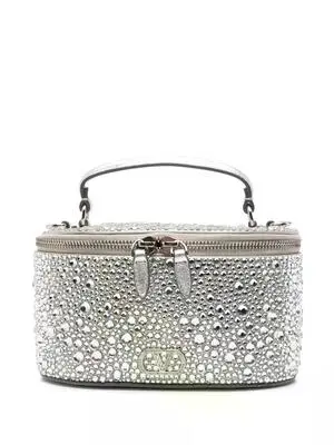 Valentino Garavani Vlogo Signature Crystal-embellished Vanity Case